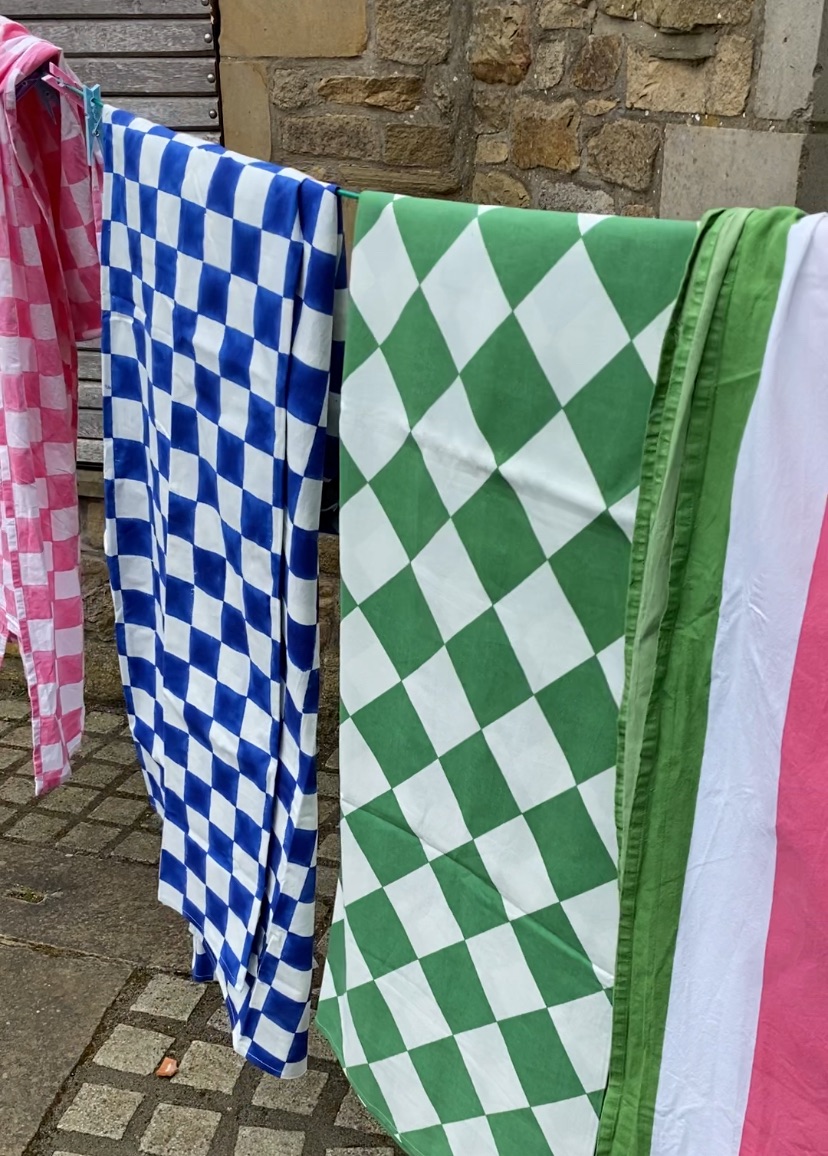 Green Harlequin table cloth – Pop and Flo