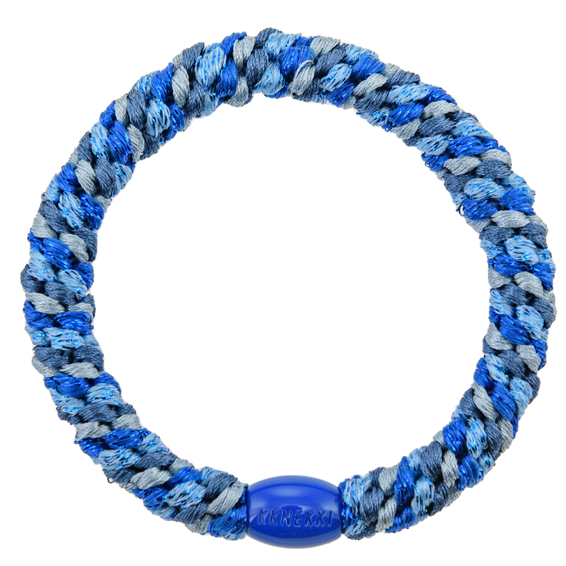Woven hair bobble – Cobalt Blue mix – Pop and Flo